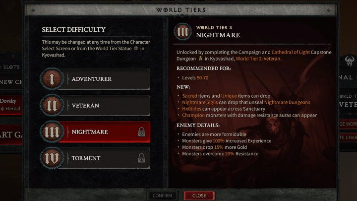 Diablo 4: Difficulty levels, World Tiers | gamepressure.com