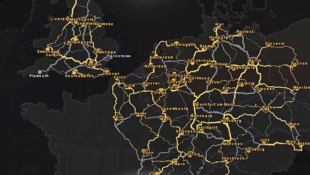 ETS2: World of the game - map - gamepressure.com