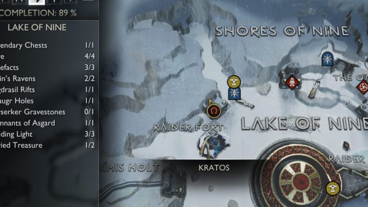 God of War Ragnarok: Lake of Nine, Midgard - secrets, collectibles ...