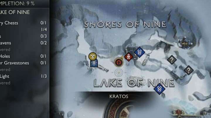 God of War Ragnarok: Lake of Nine, Midgard - secrets, collectibles ...
